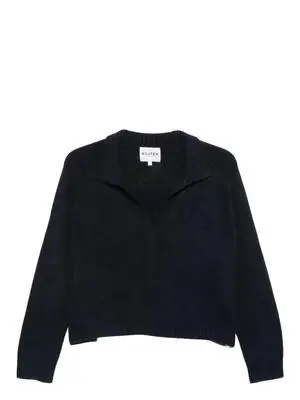 KUJTEN Aenora Polo-collar Raglan-sleeve Sweater - Blue