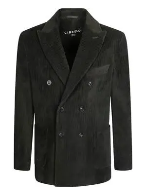 CIRCOLO 1901 Double-breasted Corduroy Jacket - Green