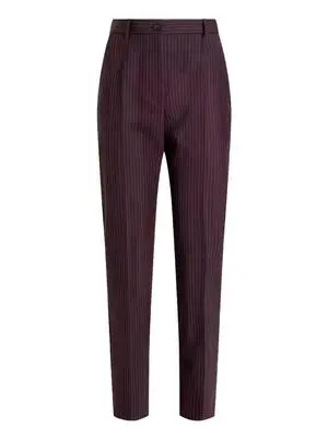 Dolce & Gabbana Striped Belt-loop Trousers - Red
