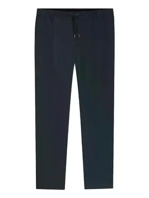 BOSS Drawstring-waist Stretch-twill Chino Pants - Blue