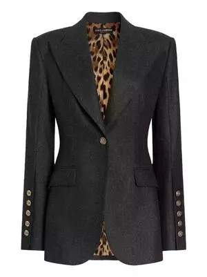 Dolce & Gabbana Turlington Wool Flannel Jacket - Grey