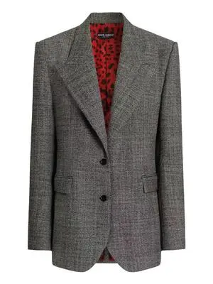 Dolce & Gabbana Single-breasted Wool Jacket - Grey
