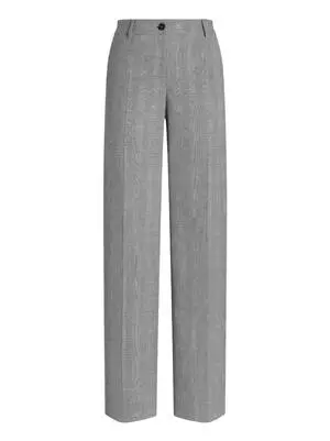 Dolce & Gabbana Glen Plaid Wool Trousers - Grey