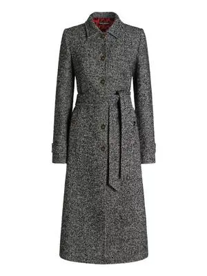 DOLCE & GABBANA Dolce & Gabbana Single-Breasted Wool-Blend Chevron Coat