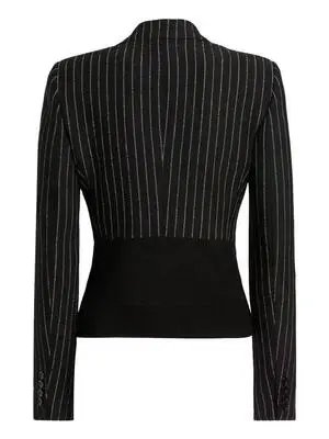 Dolce & Gabbana Turlington Pinstripe Wool Single-breasted Jacket - Black