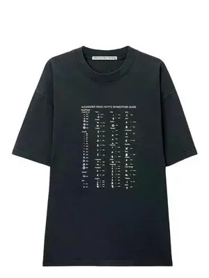 Alexander Wang Short-sleeve T-shirt With Hotfix Card Graphic - Black