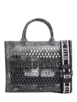 MARC ELLIS Marc Ellis Glitter-Effect Lattice Tote Bag