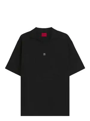 Hugo Logo-patch Polo Shirt - Black