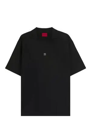 Hugo Logo-patch Polo Shirt - Black
