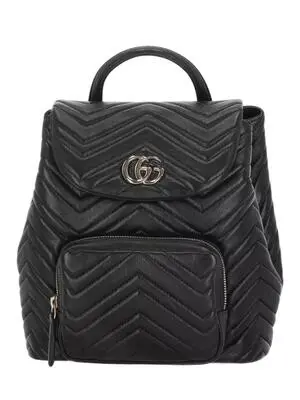 Gucci Gg Marmont Matelassé Backpack - Black