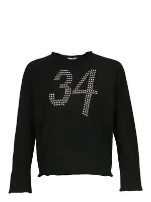 AMBUSH Star-motif Distressed Long-sleeve T-shirt - Black