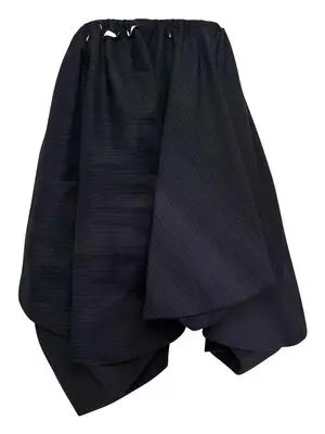 TAO TAO Gathered Waist Pinstripe Midi Skirt