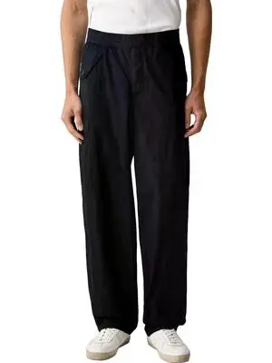 Armani Exchange Cargo Trousers With Elasticated Waist - Black