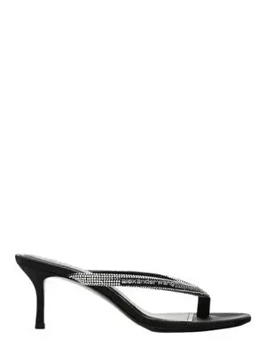Alexander Wang Courtney Thong Logo Sandals - Black