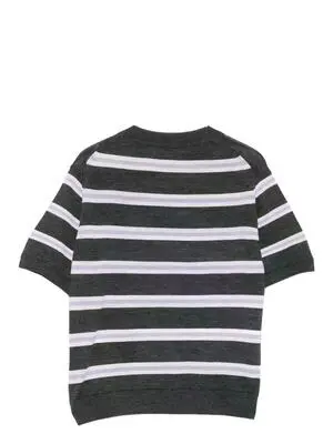 DANIELE FIESOLI Striped Short-sleeve Top - Grey