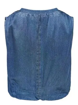 Rag & Bone Rag & Bone Miramar Mica Denim-Print Top Blue