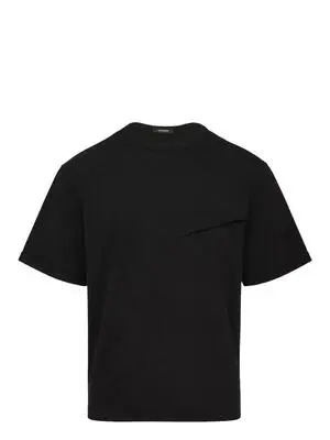 WE11DONE We11done Logo-Patch Pin-Tucked T-Shirt