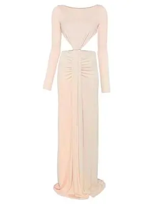 ELISABETTA FRANCHI Elisabetta Franchi Cut-Out Ruched Maxi Dress