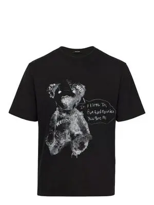 WE11DONE We11done Pierced Teddy Graphic-Print T-Shirt