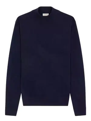 FURSAC Fursac Mock-Neck Wool Sweater Blue
