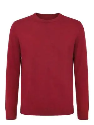 FRANZESE COLLECTION Stefano De Martino Ribbed Crew Neck Pullover - Red