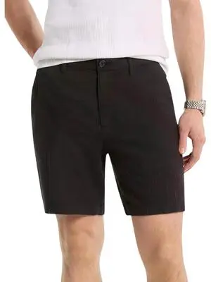 Michael Kors Cotton Waffle Shorts - Black