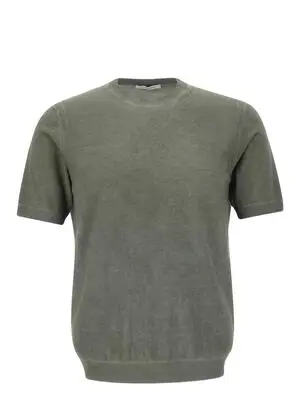 KANGRA Short-sleeve Fine-knit T-shirt - Green