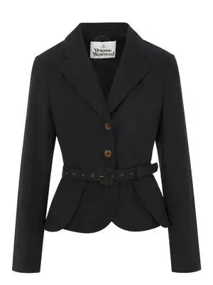 VIVIENNE WESTWOOD Belted Peplum-hem Jacket - Black