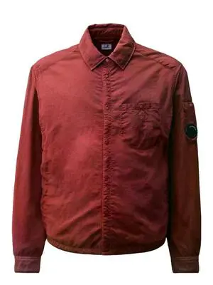 C.P. COMPANY Chrome-r Lens Padded Button Overshirt - Red