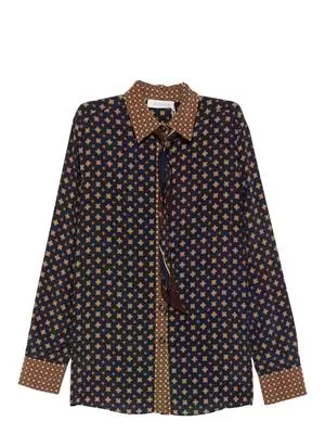 ZIMMERMANN Zimmermann Geometric-Print Pussy-Bow Shirt