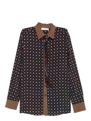 ZIMMERMANN Zimmermann Geometric-Print Pussy-Bow Shirt