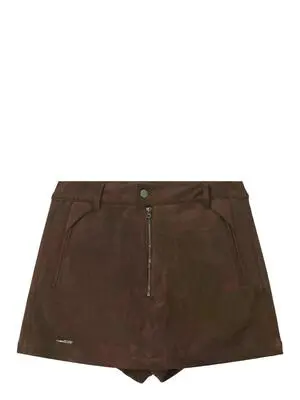 Izzue Faux-suede Shorts - Brown