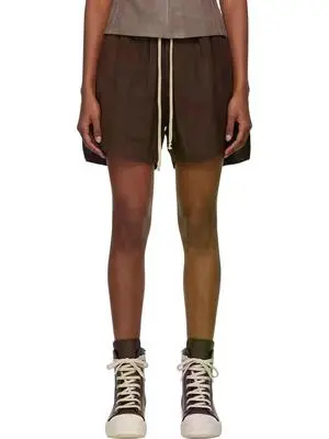 Rick Owens Drawstring-waistband Shorts - Brown