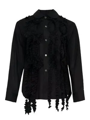 TAO TAO Ruffle-Trimmed Cotton Shirt
