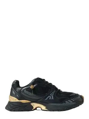 Versace Icaro Leather Sneakers - Black