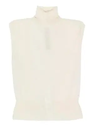 Rick Owens Ribbed Turtleneck Top - Neutrals