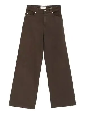 I BLUES Wide Leg Denim Jeans - Brown
