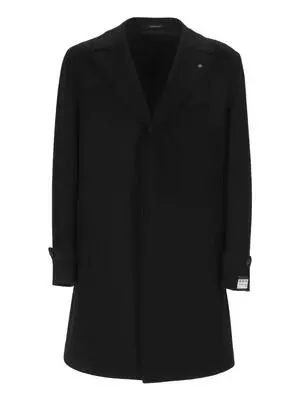 Tagliatore Notched-lapel Single-breasted Coat - Black