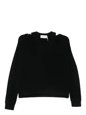 I BLUES Cut-out Layered-effect Top - Black