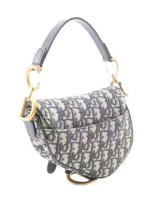 Dior Oblique Monogram Mini Saddle Handbag - Blue