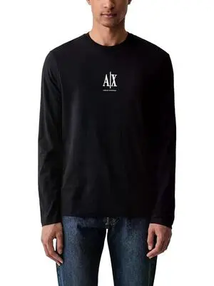 ARMANI EXCHANGE Logo-embroidered Long-sleeve T-shirt