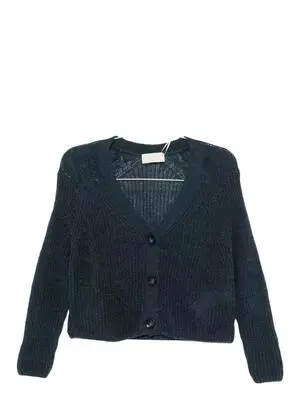 I BLUES I BLUES Ribbed-Knit V-Neck Cardigan