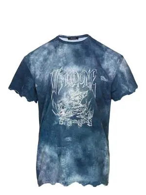 WE11DONE We11done Trompe L'Oeil Distressed Graphic-Print T-Shirt