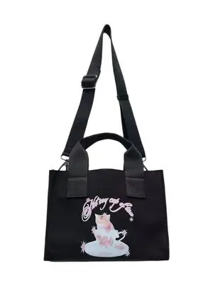 MSGM MSGM Graphic Print Small Two-Way Tote Bag Black