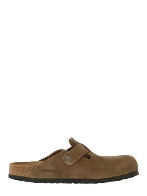 BIRKENSTOCK Birkenstock Boston Suede Leather Mules Brown