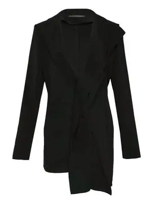 Yohji Yamamoto Asymmetric Sailor-collar Jacket - Black