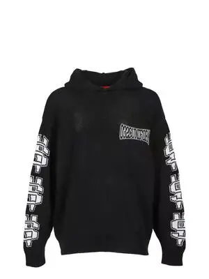 032C 032c One Dollar Bill Jacquard-Knit Logo-Patch Hoodie