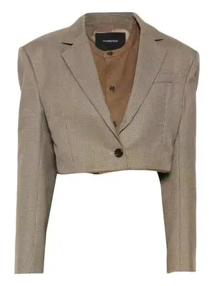 PUSHBUTTON Checked Hybrid Blazer - Brown