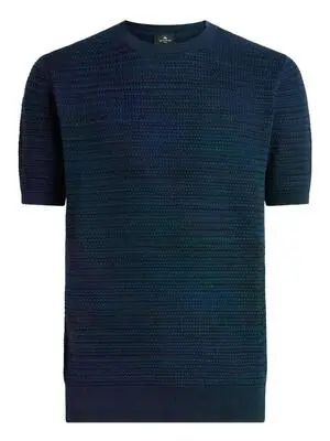ETRO Knit Cotton T-shirt With Braided Stitch