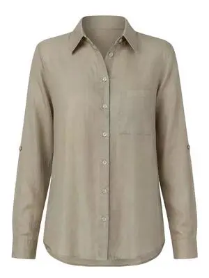LARA LARA Button-Down Roll-Sleeve Shirt